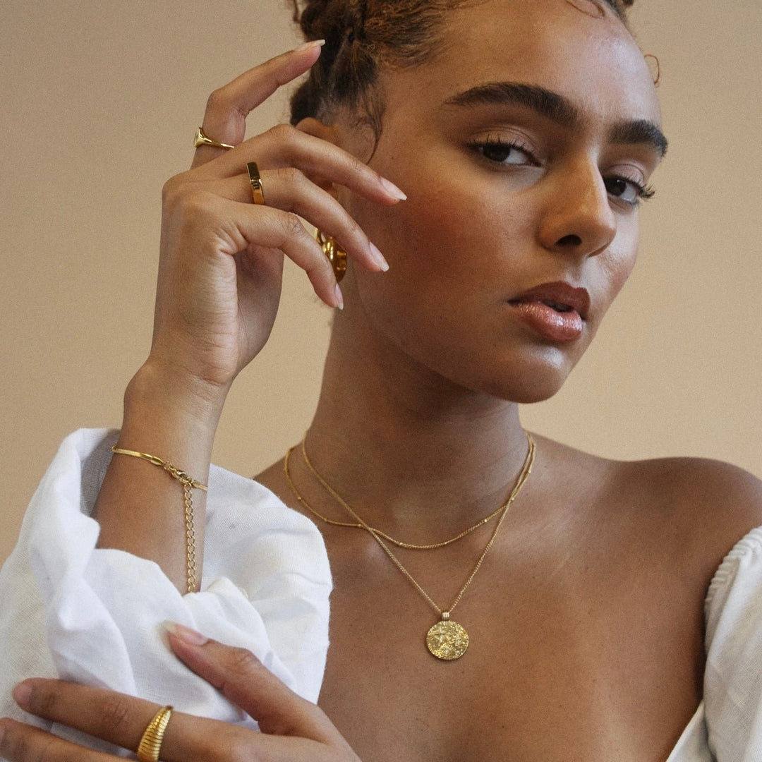 The Celeste Pendant- Waterproof Gold Pendant – By Rae